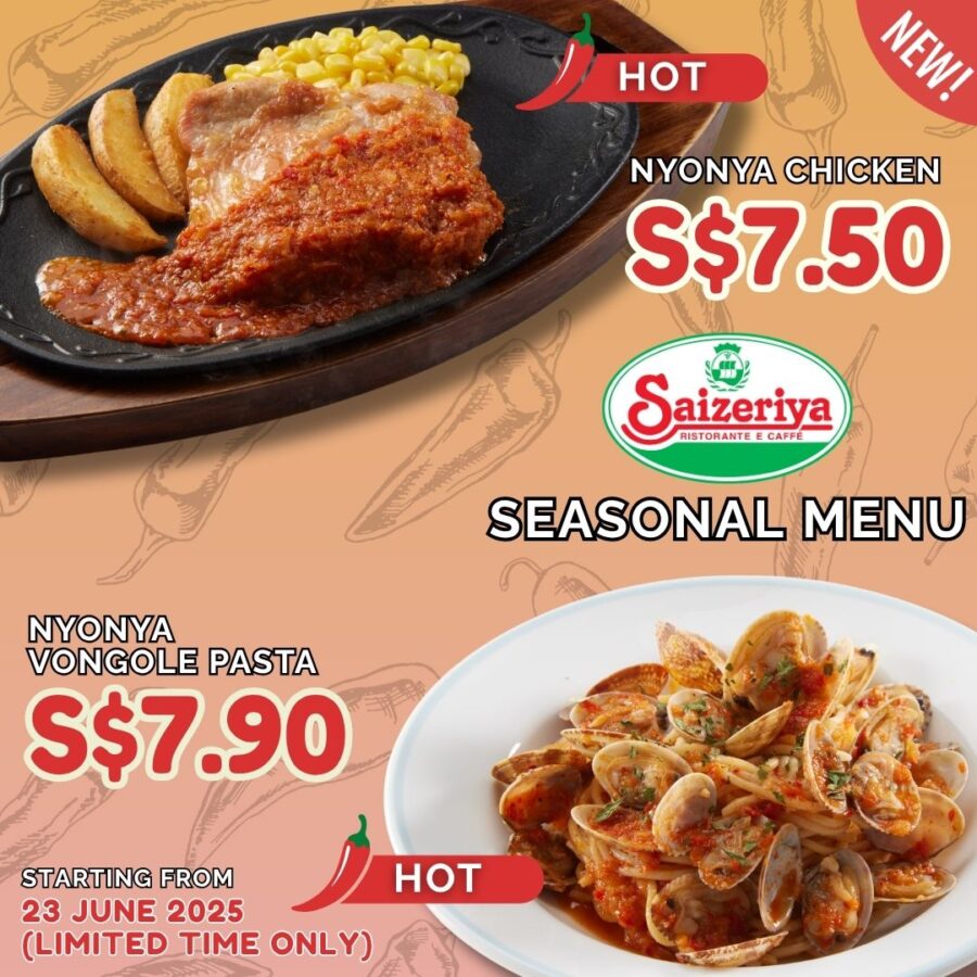 New Saizeriya Menu Drops June 23 Featuring Satay Gratin, Nyonya Chicken ...