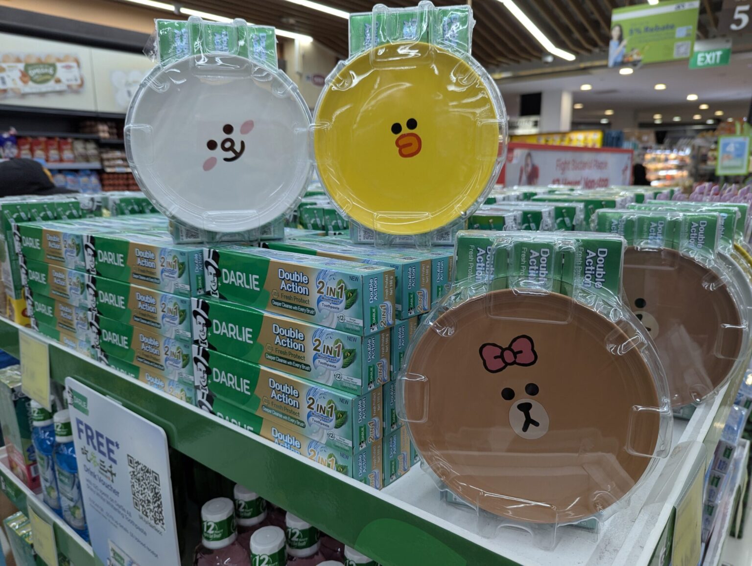 Darlie x LINE FRIENDS Plates Sneak Into Sheng Siong Ahead of Launch ...