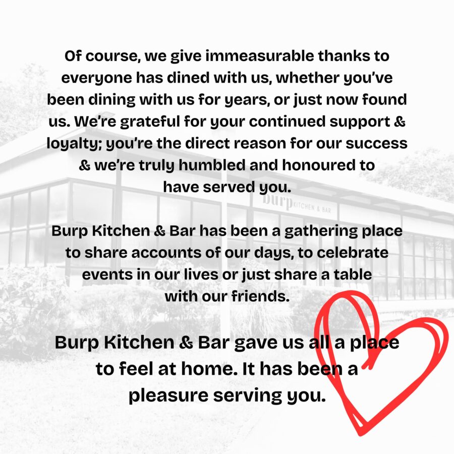 Burp Kitchen & Bar in Bishan Park Bids Farewell After 11 Memorable ...