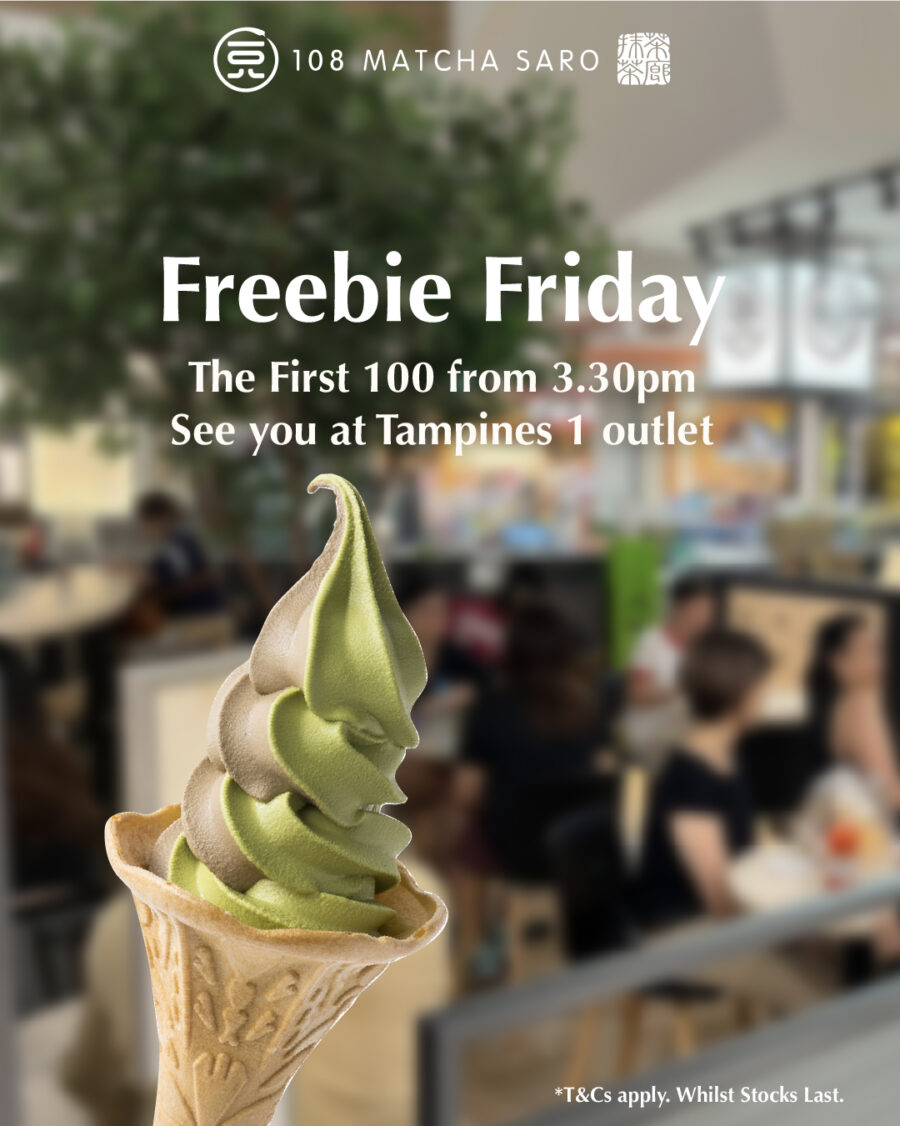 108 Matcha Saro Giving FREE Matcha & Hojicha Mix Soft Serves at ...