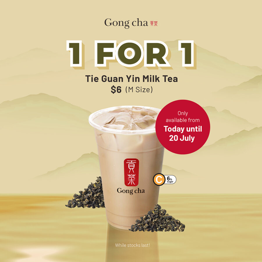 Buy 1 Get 1 FREE: Gong Cha's Tie Guan Yin and Cherry Blossom Milk Teas ...