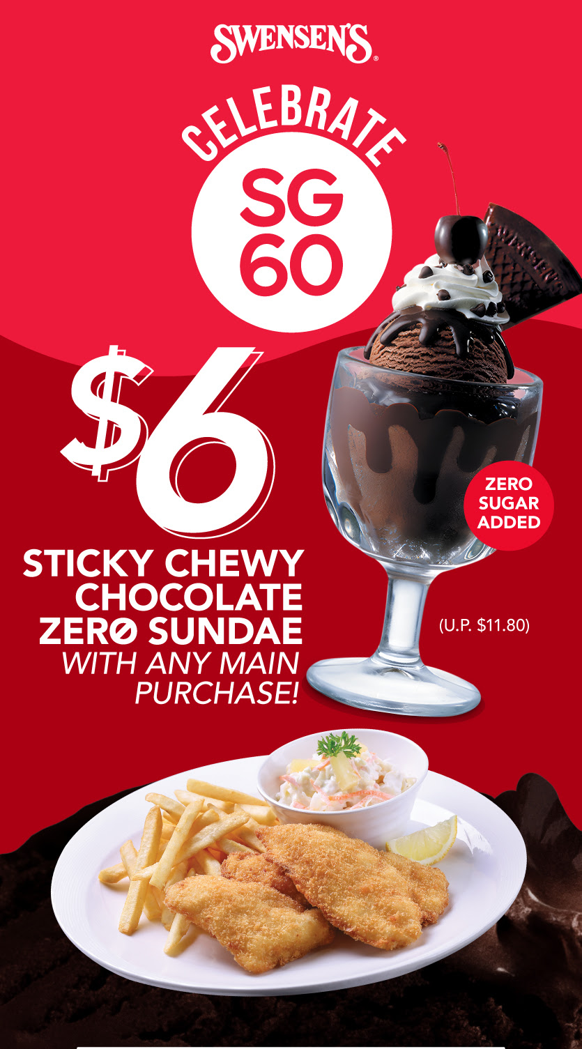 Swensen’s Offers $6 Sticky Chewy Chocolate Zer0 Sundae at All Outlets ...