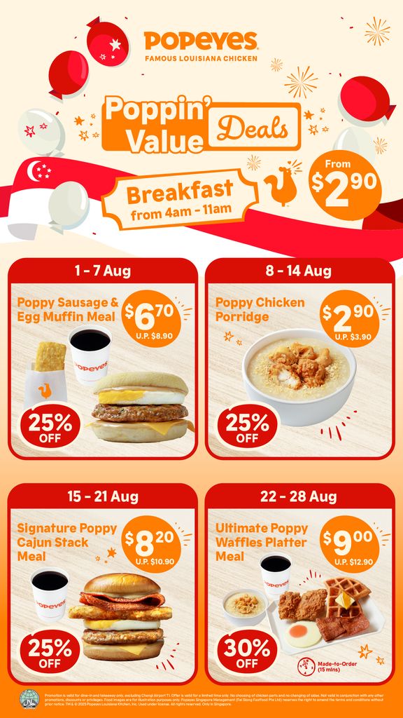 Popeyes Singapore Serves Up Tasty Poppin’ Value Deals Starting from ...