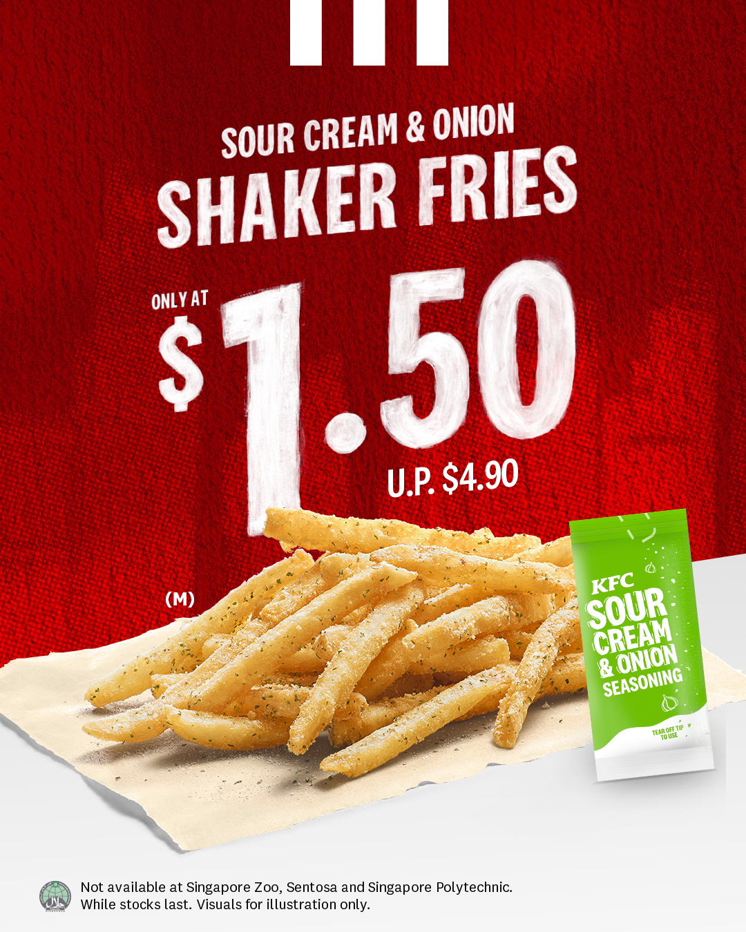 KFC Singapore’s Sour Cream & Onion Shaker Fries Now at Just S$1.50 Till ...