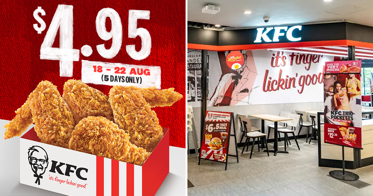 KFC Offers 4pcs Hot & Crispy Wings for S$4.95 in 5-Day Wing Feast from ...