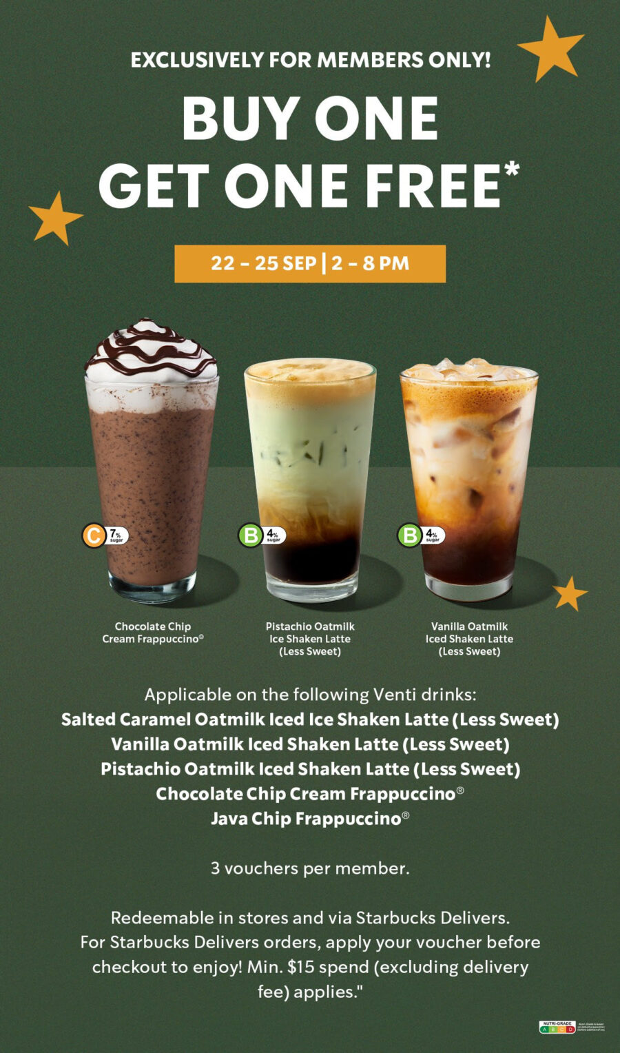 Starbucks Launches 1-FOR-1 Promotion for Members from Sept 22–25 with 5 ...