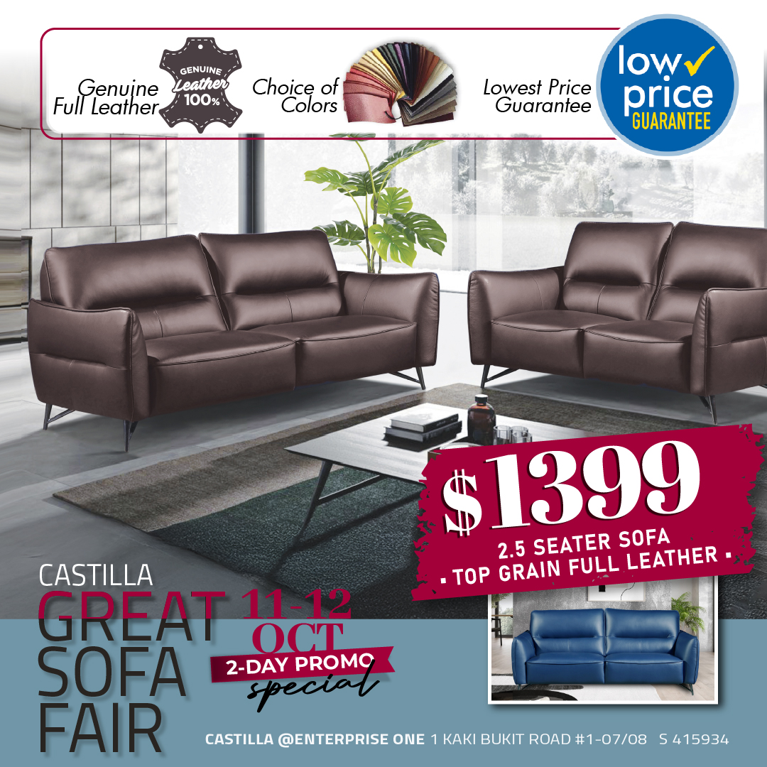 Castilla Great Sofa Fair Returns for 2 Days Only on Oct 11 & 12 with ...