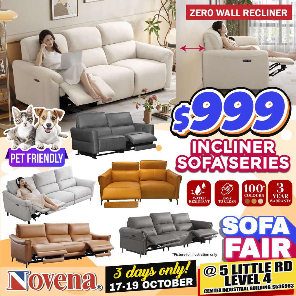 Novena Sofa Fair Returns with Massive Discounts on Sofas, Recliners, Mattresses & More from Oct ...