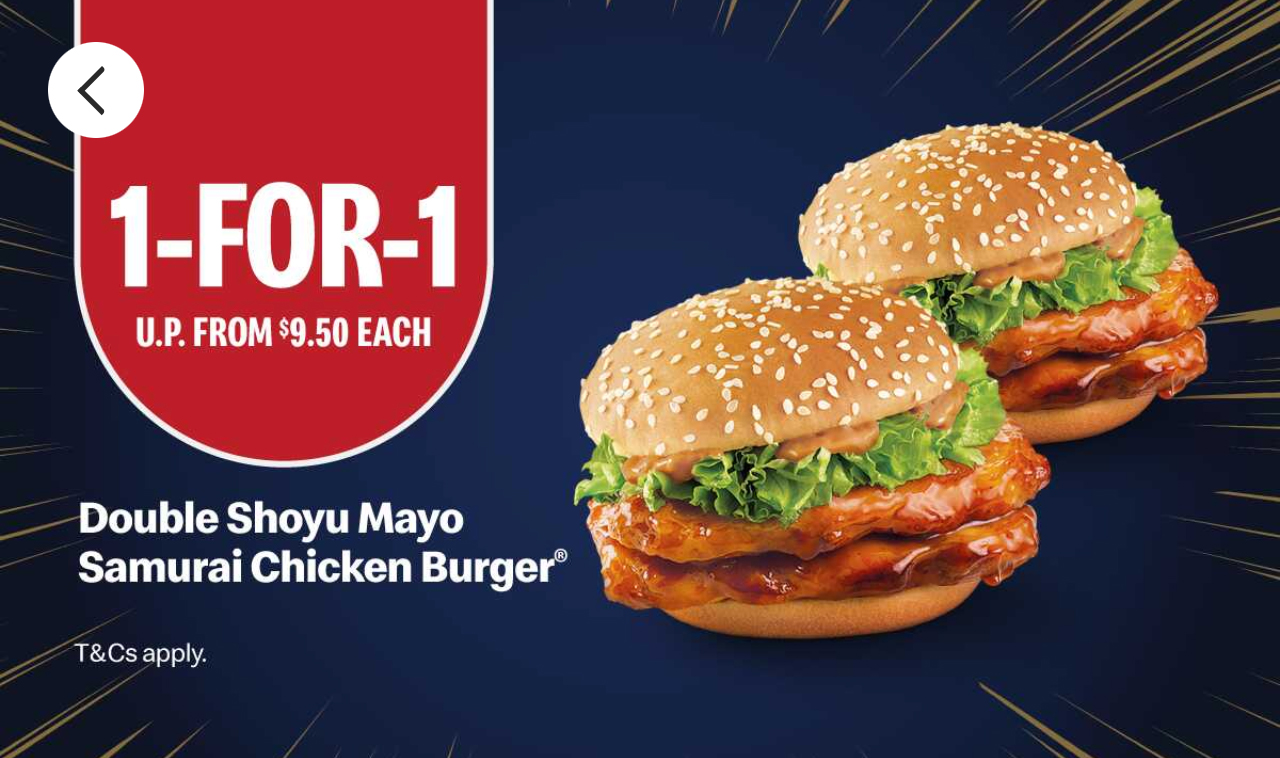 McDonald’s S'pore Offers 1-FOR-1 Shoyu Mayo Samurai Burger, Matcha OREO ...