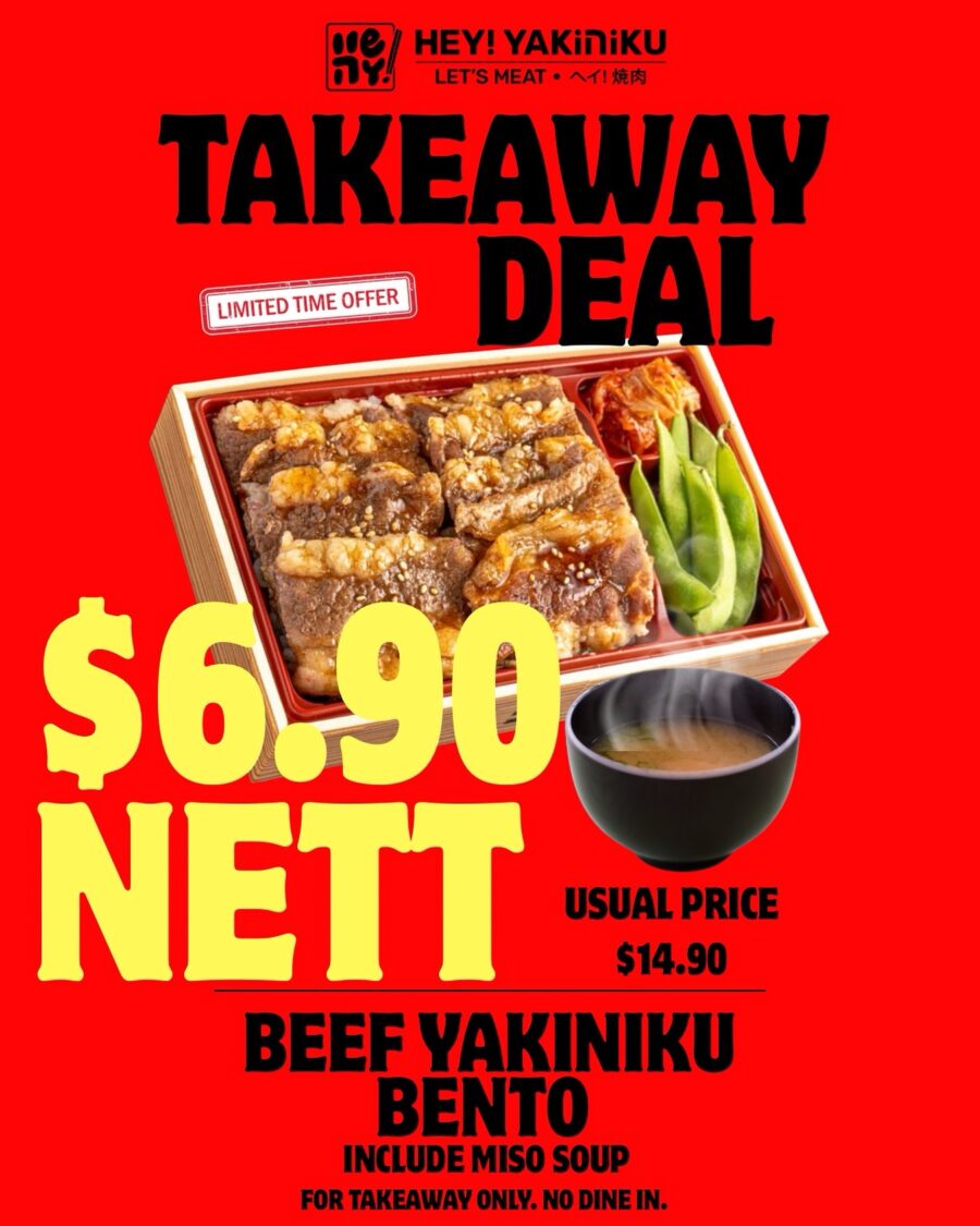 Hey! Yakiniku Serving Value-Packed S$6.90 Takeaway Beef Bento for ...