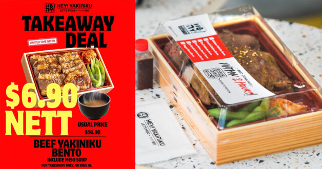Hey! Yakiniku Serving Value-Packed S$6.90 Takeaway Beef Bento for ...