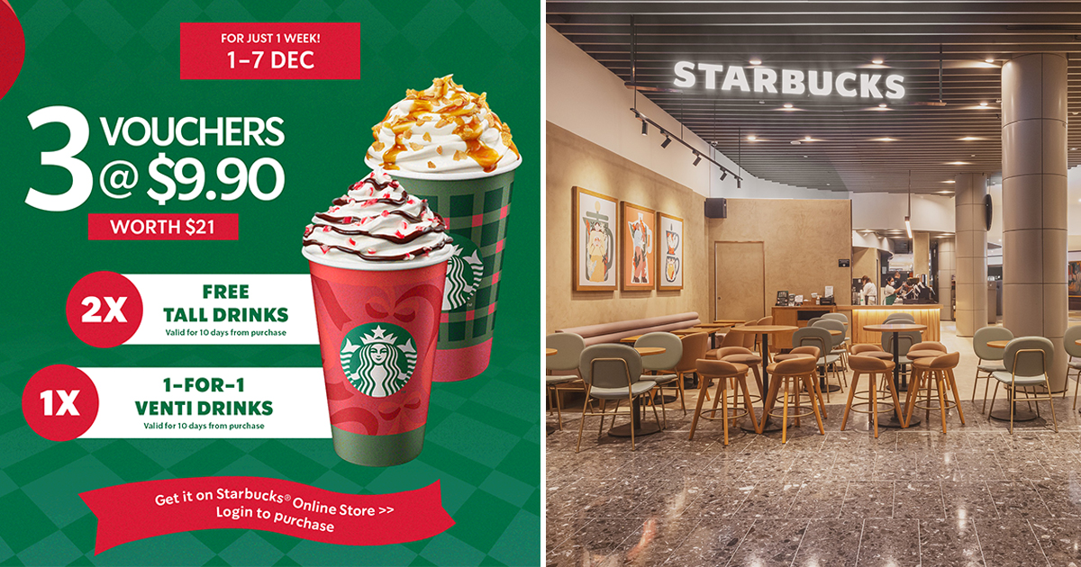 Starbucks Singapore Launches S$9.90 Voucher Pack with FREE Tall Drinks ...