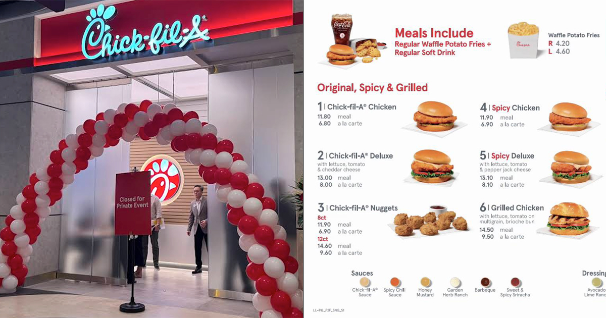 First Look at Chick-fil-A Singapore’s Menu Ahead of Its December 11 ...