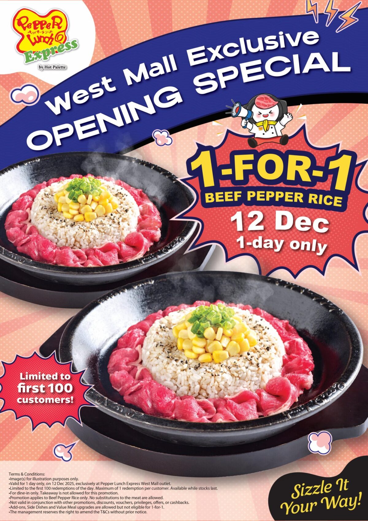 Pepper Lunch Express Opening Specials at West Mall Has 1-FOR-1 Beef ...