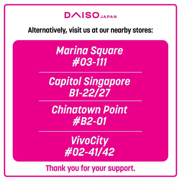 Daiso Singapore Announces 100AM Store Closure in January 2026 After ...