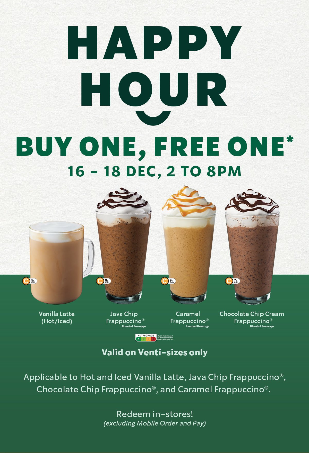 Starbucks Singapore Brings Back Happy Hour with 1-FOR-1 Venti Drinks ...