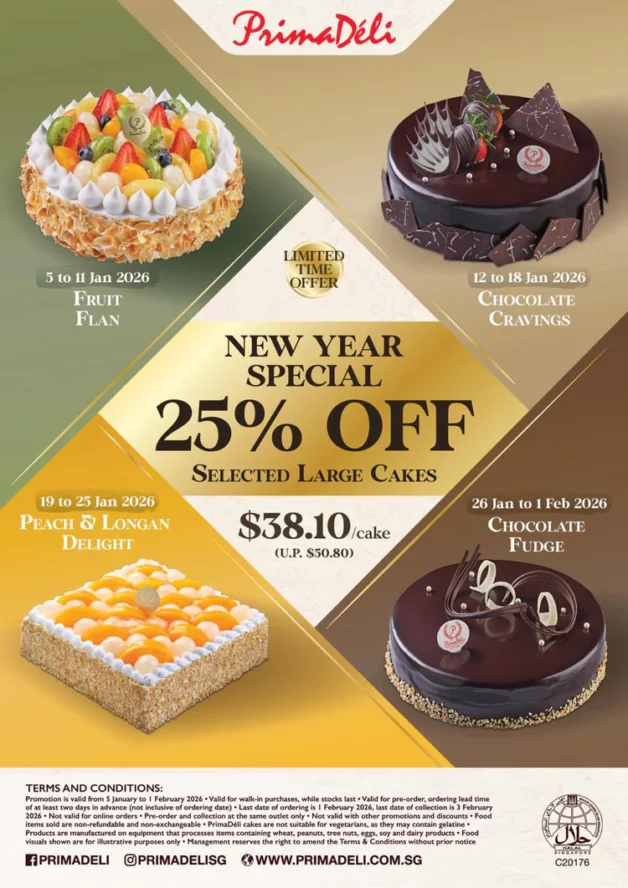 PrimaDéli’s New Year Cake Special Takes 25% OFF Selected Whole Cakes in ...