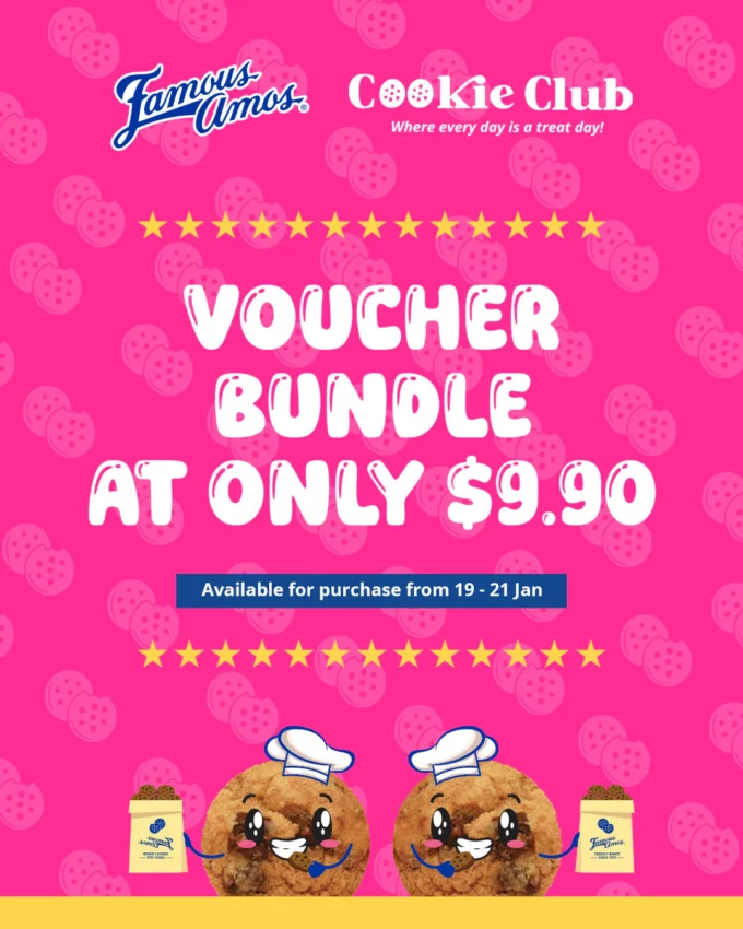 Famous Amos S'pore Launches S$9.90 Cookie Club Voucher Bundle With Up ...