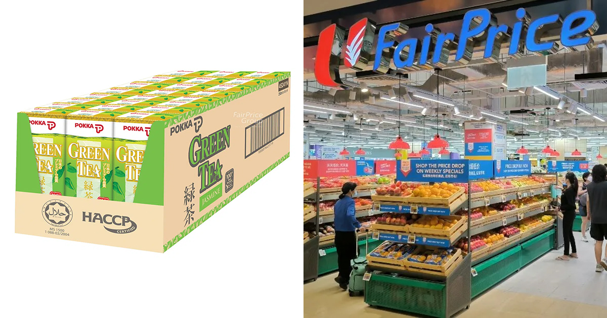 24-Pack Carton Pokka Green Tea Drops to $5.95 at FairPrice, With Even ...
