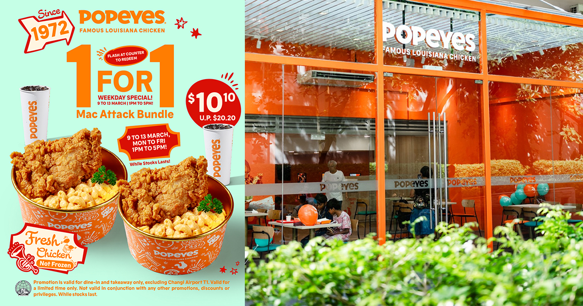 Popeyes Singapore to Offer 1-FOR-1 Mac Attack Bundle for Just $10.10 ...