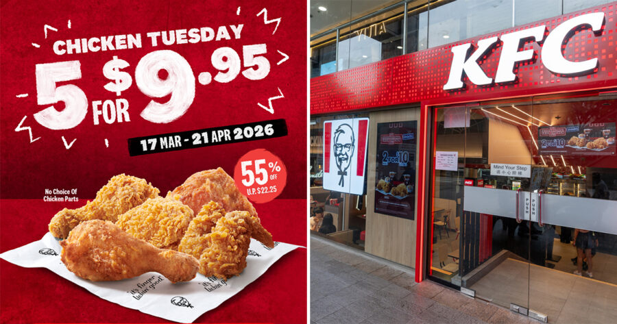 KFC Singapore Brings Back Chicken Tuesday with 5 Pieces for S$9.95 Deal ...
