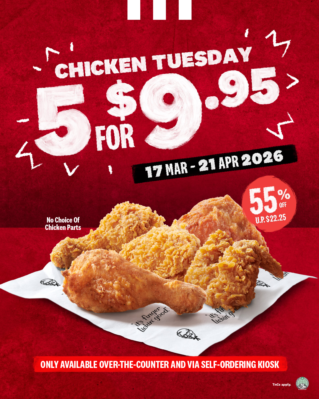 KFC Singapore Brings Back Chicken Tuesday with 5 Pieces for S$9.95 Deal ...