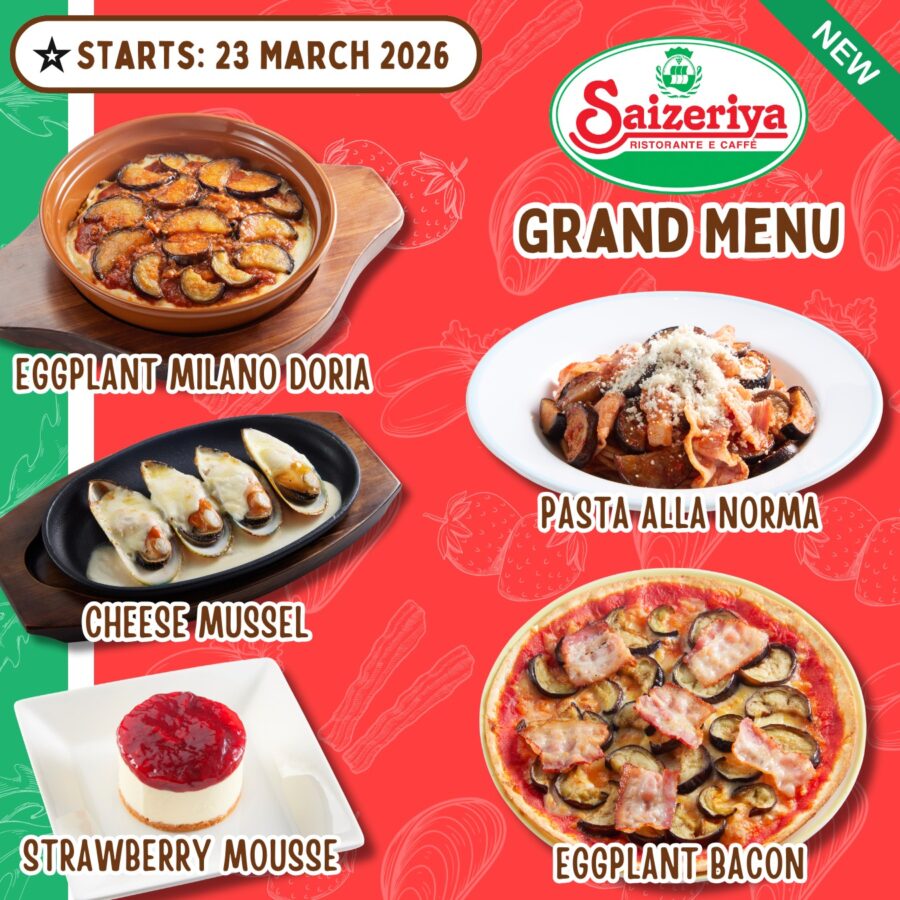 Saizeriya Debuts New Grand Menu with Arugula Salads, Eggplant Dishes ...