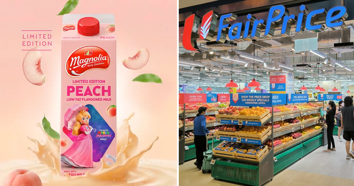 F&N Magnolia Launches Limited Edition Peach Milk with Super Mario ...