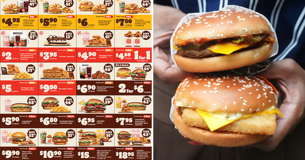 Burger King Latest Coupons Feature 2 FOR $6 Burger Deal and Up to 61% ...